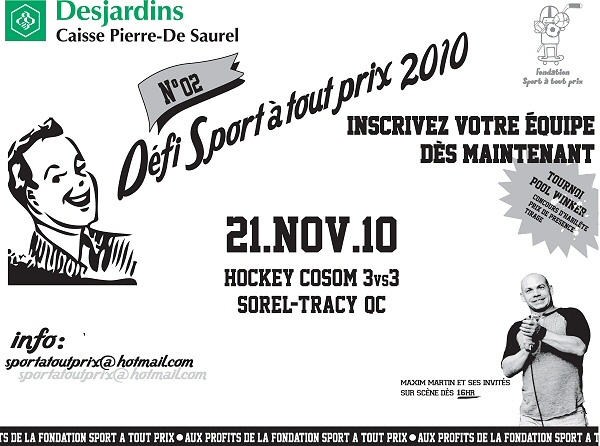 Jouez au hockey pour une bonne cause - CJSO